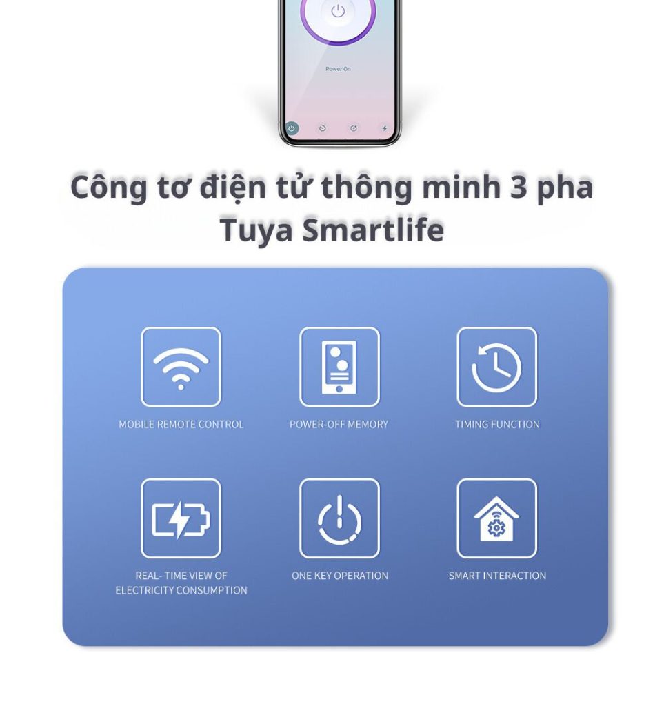 Công tơ điện tử thông minh 3 pha Wifi Tuya Smartlife 80A - Smarthome Smartliving